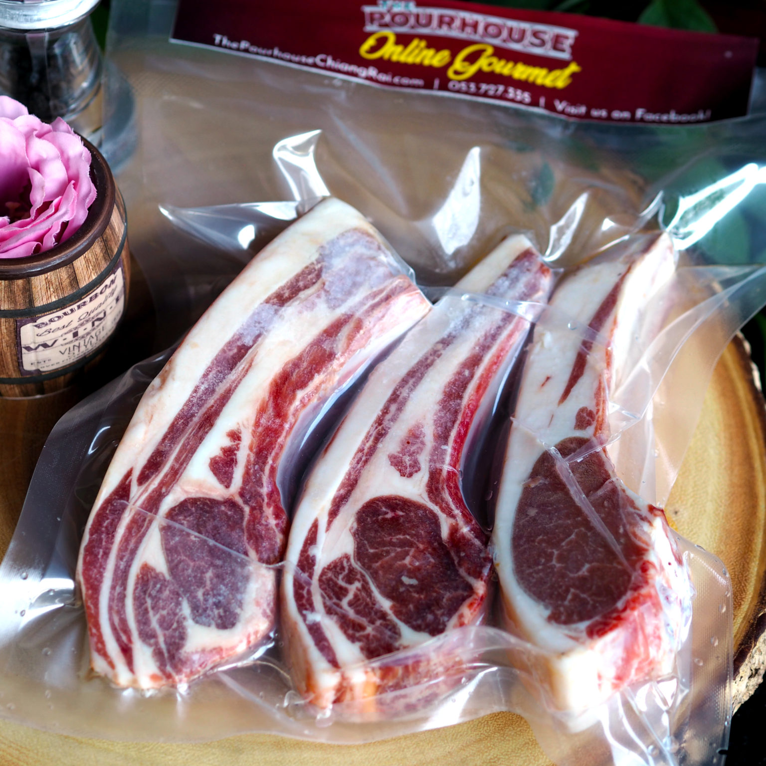 White Stripe Lamb Cutlets - The Pourhouse